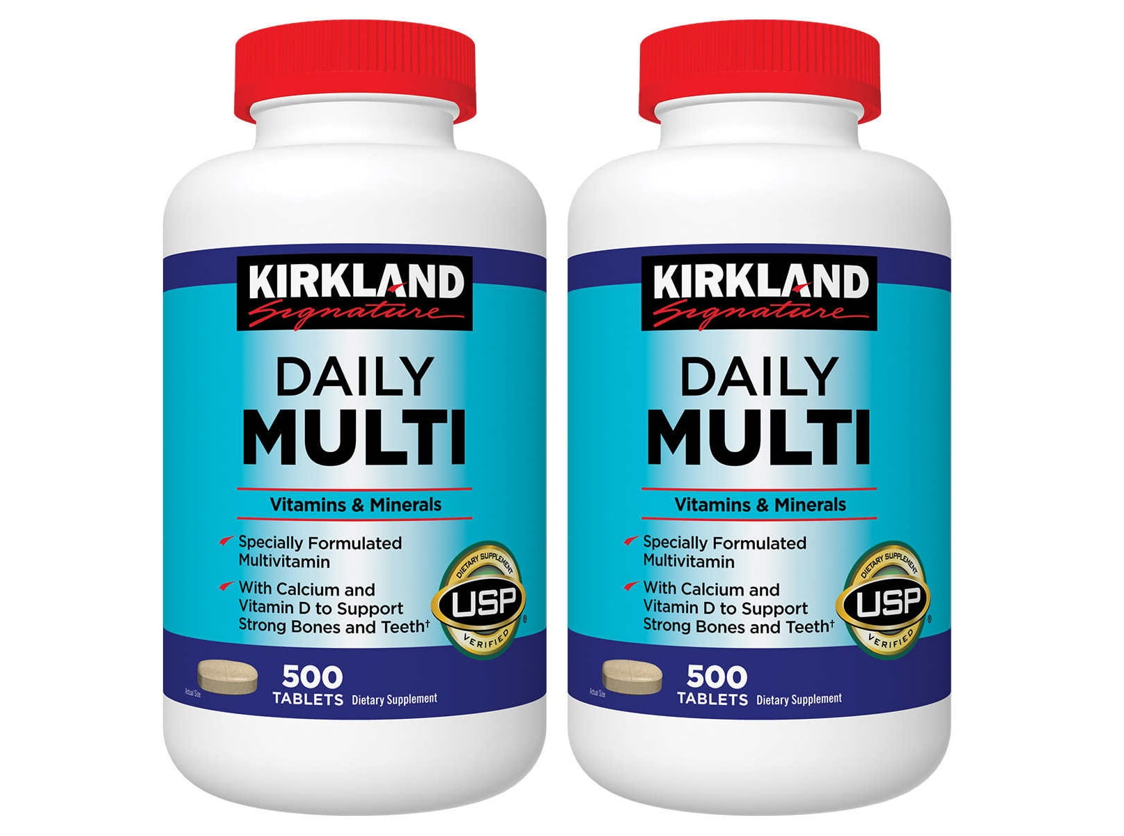 2 Pack | Kirkland Signature Daily Multi, 500 Tablets - Walmart.com