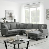 Homall Modern U-Shape Sectional Sofa, Chenille Fabric Modular Couch, 4 ...