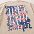 American Honey Coquette Patriotic Mineral Wash T-Shirt, 4th of July Bow ...