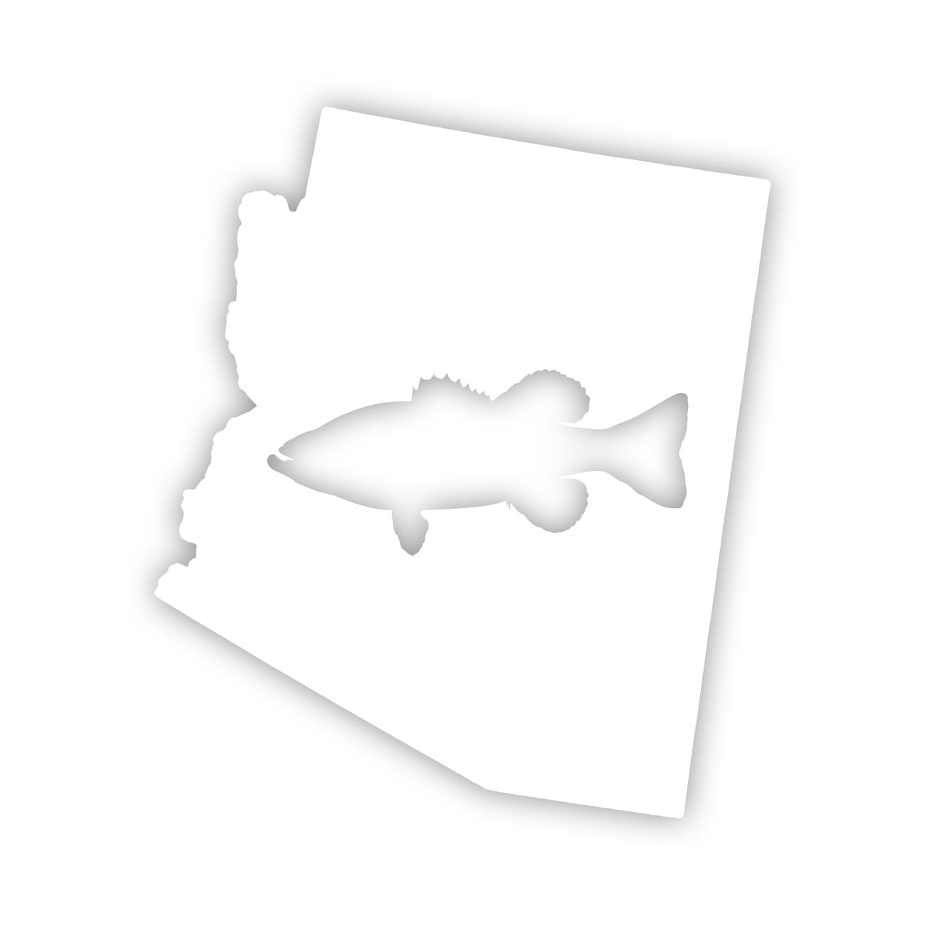 Arizona Bass Sticker Decal Die Cut - Self Adhesive Vinyl - Weatherproof ...