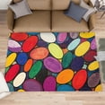 Colorful Geometric Rug, Circle Washable Rugs for Living Room, Abstract ...
