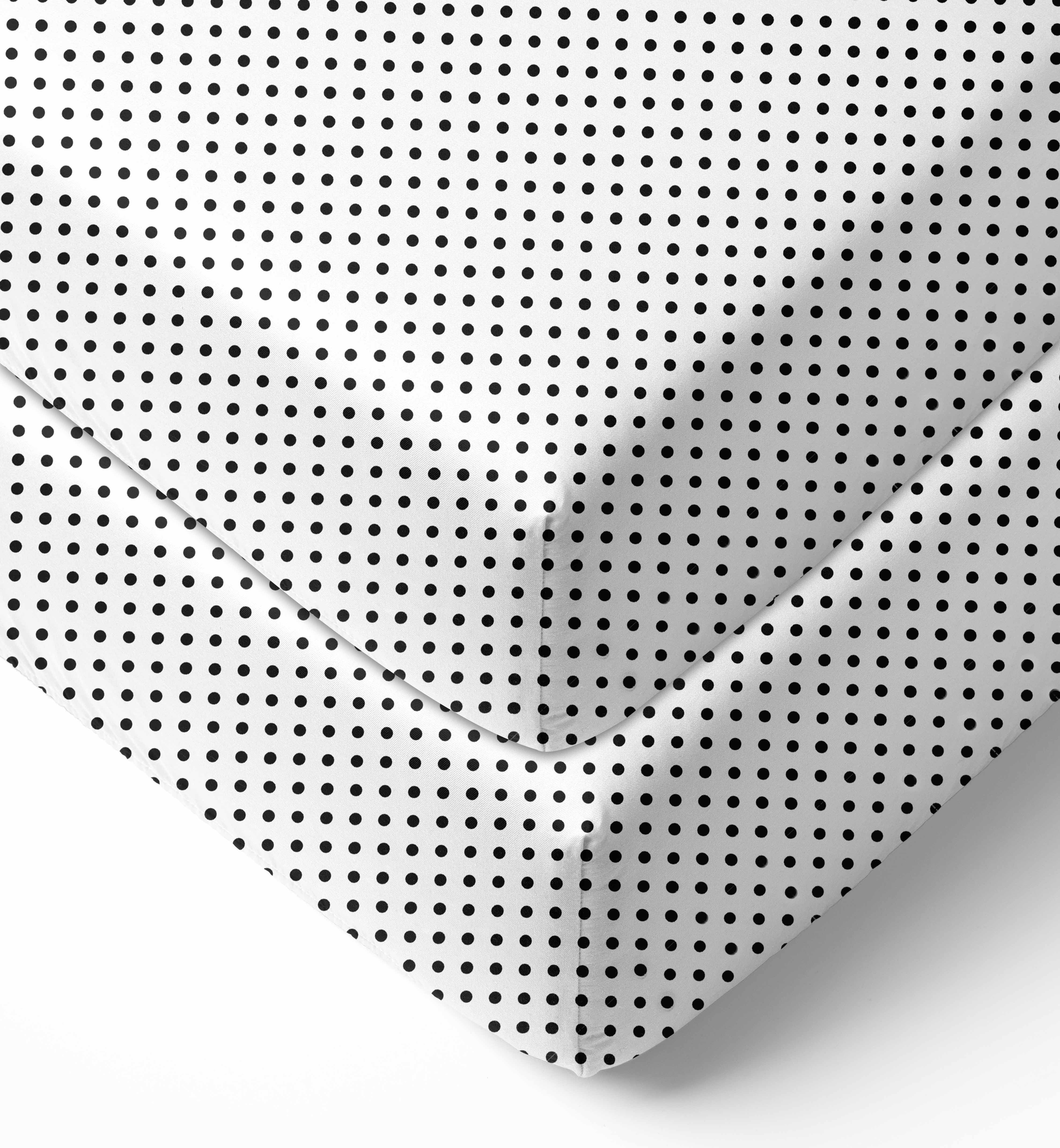 Bacati - Pin Dots Fitted Crib Sheet 100% Cotton Percale, Available in ...