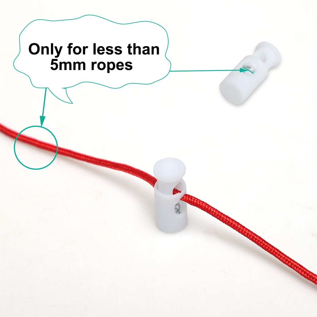 8 Pcs Spring Cord Locks Plastic Cord Fastener Single Hole Toggle ...