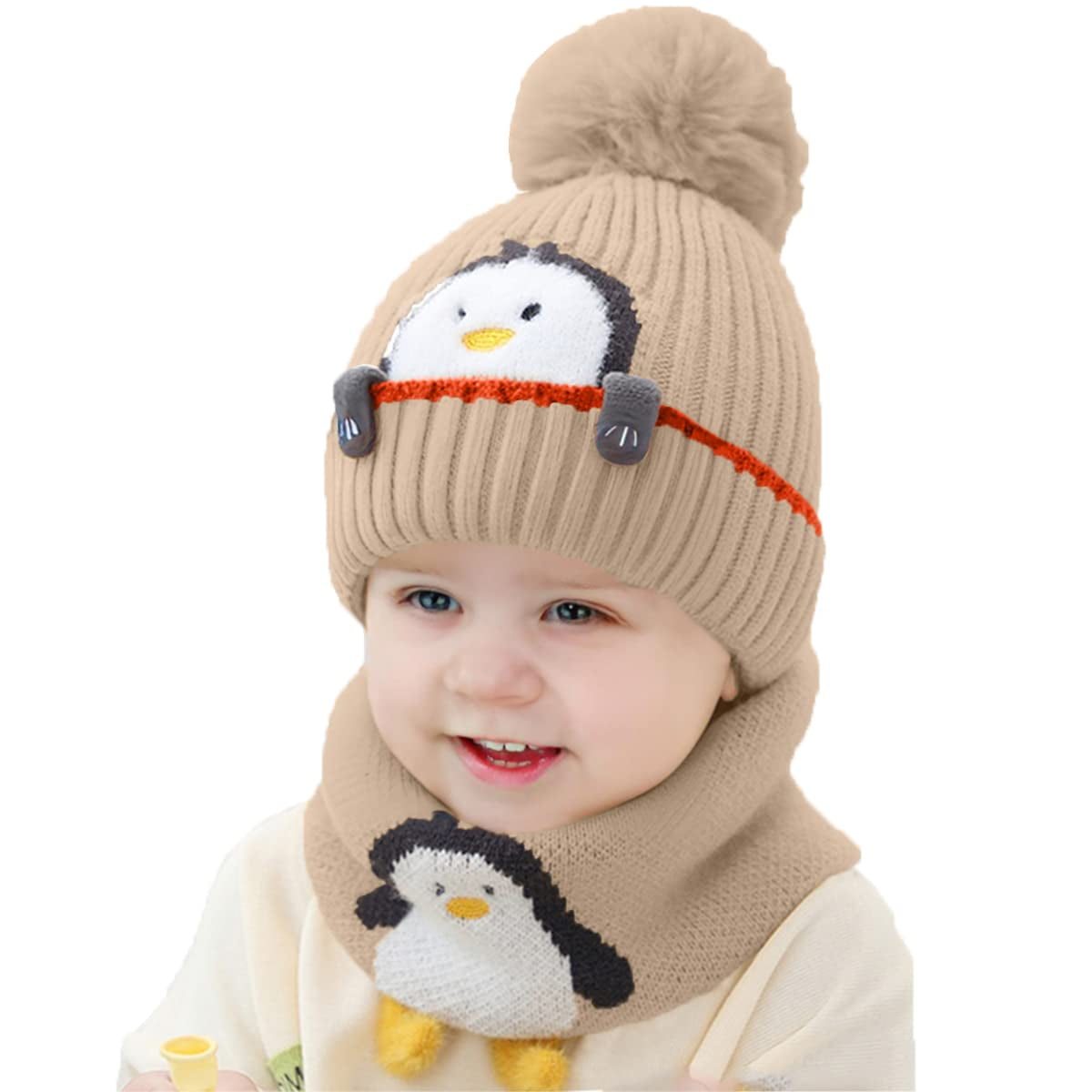 Click here for Hrenwivy Baby Winter Warm Hat Kids Knit Scarf Bean... prices