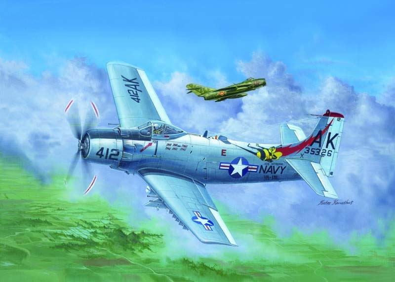 1/32 A1H AD6 Skyraider Aircraft - Walmart.com