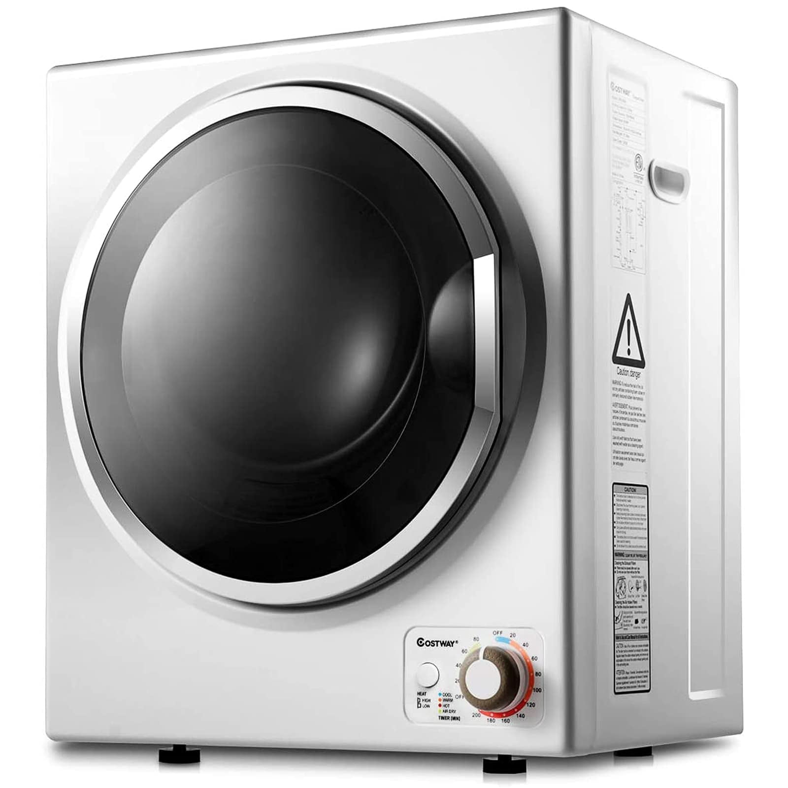 Secadora de ropa COSTWAY Compact, 10 libras, 110 V, eléctrica, blanca ...