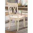 5pc Dining Set Natural Finish Table and 4x Side Chairs White Finish ...