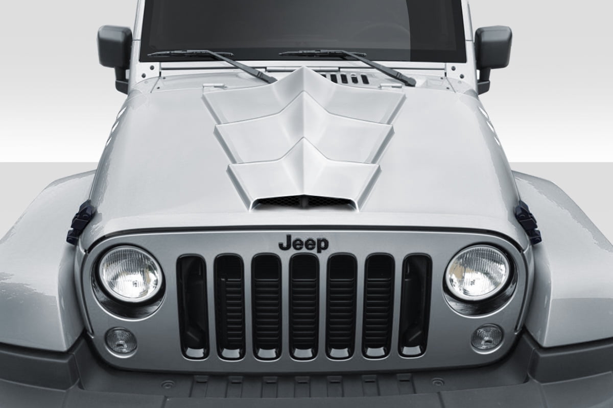 2007-2018 Jeep Wrangler JK Duraflex Tyrano Hood - 1 Piece - Walmart.com