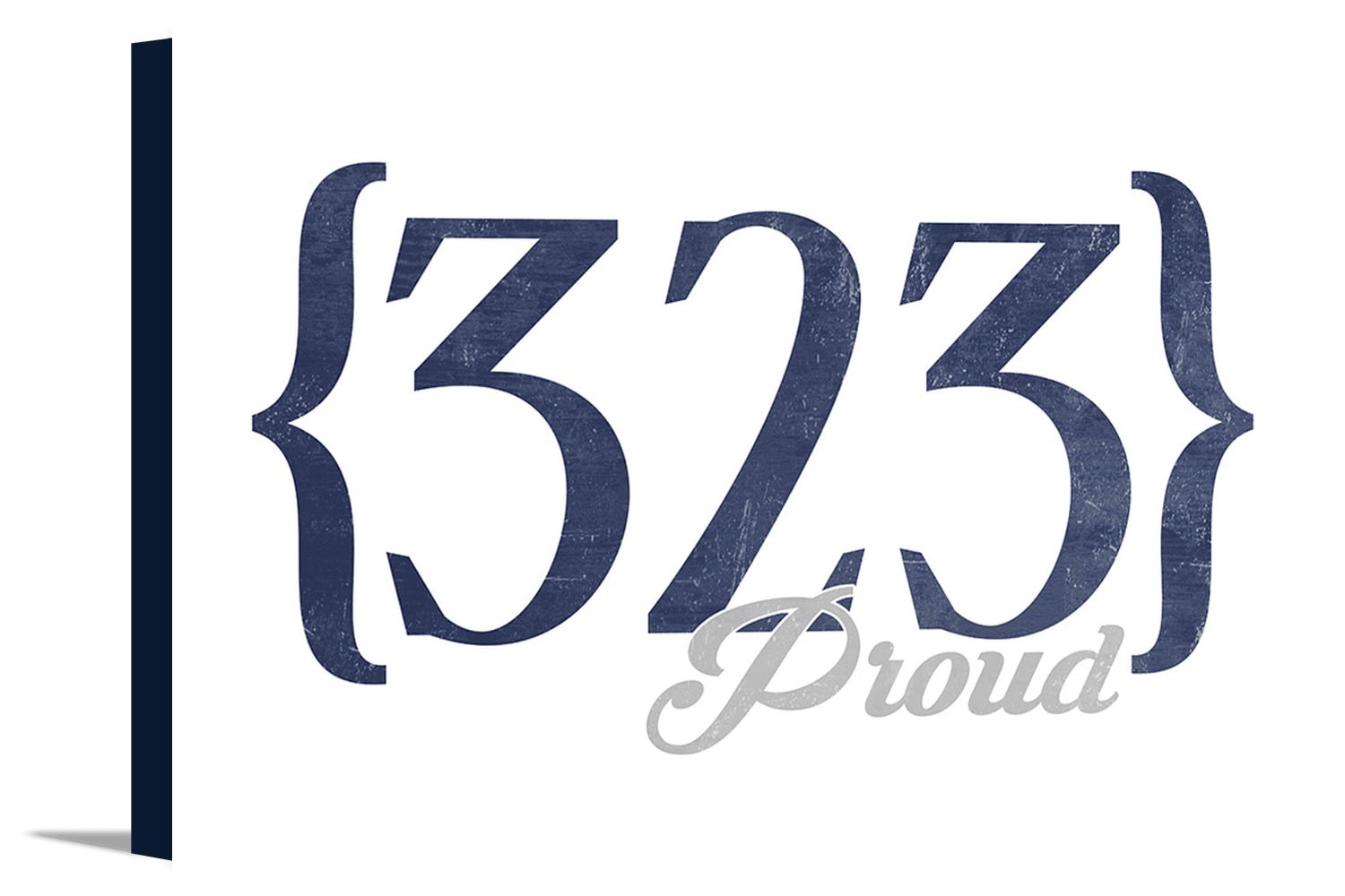 Pasadena, California - 323 Area Code (Blue) - Lantern Press Artwork ...