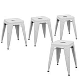 ALISH 18 Inch Stools Backless Metal Stool Stackable Short Stools School ...