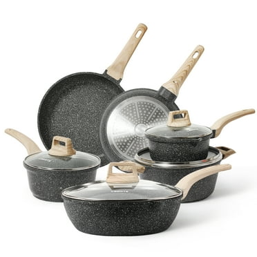 Carote Nonstick Pots and Pans Set, 8 Pcs Induction Kitchen Cookware ...