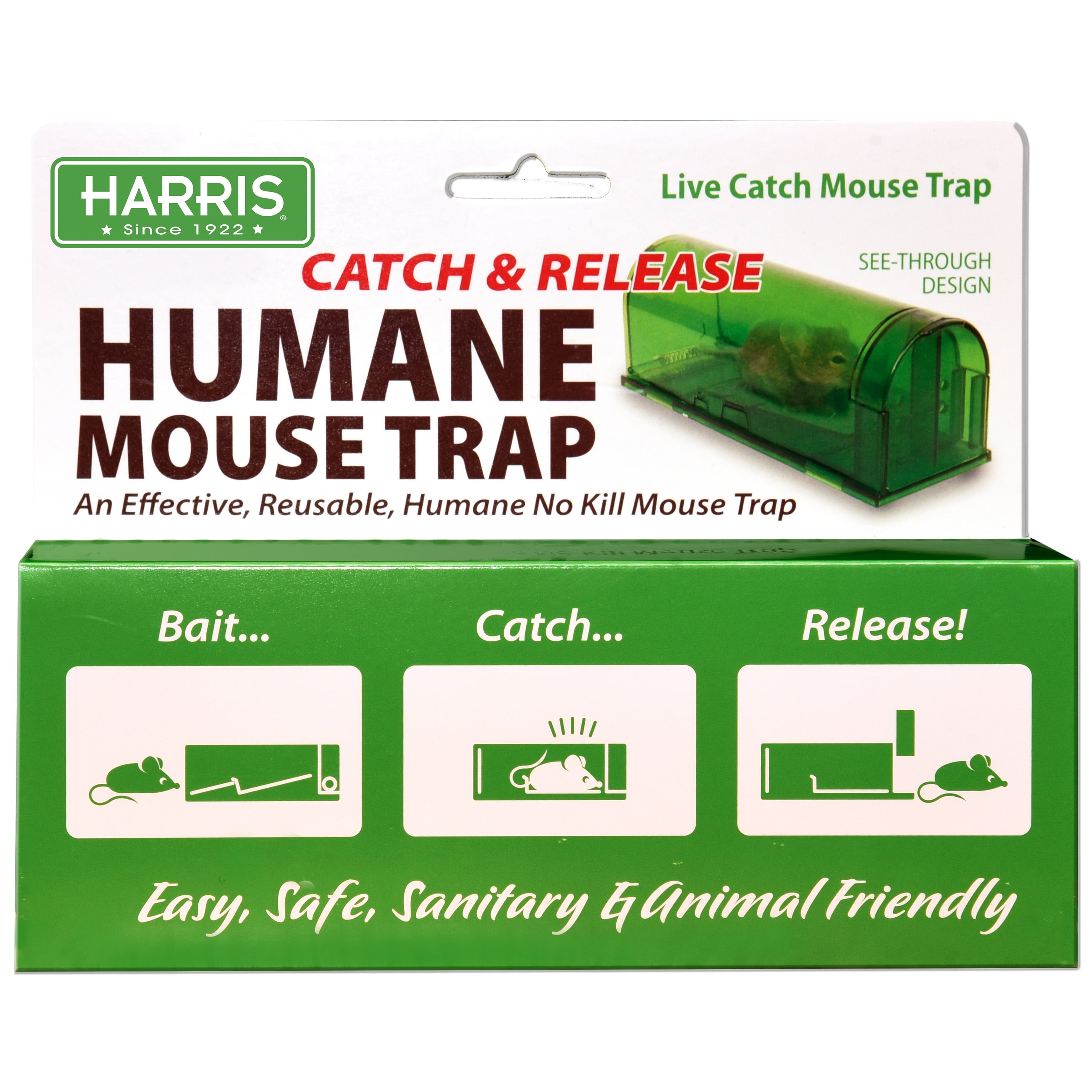Harris Catch & Release Humane Mouse Traps 3 Pack - Walmart.com