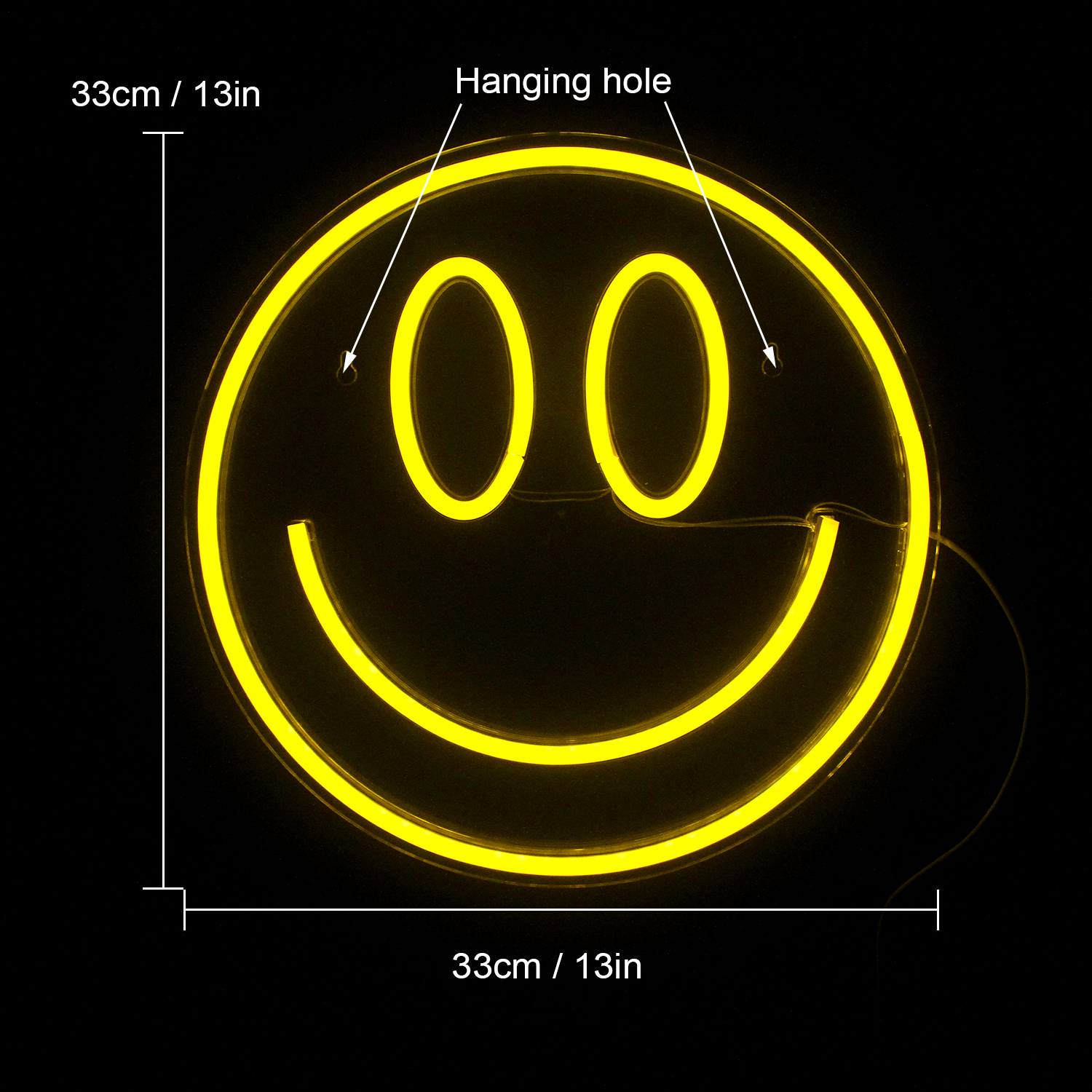 Buy Xingfei Smile Face LED Neon Light Smiley Face Neon Sign Light Up ...