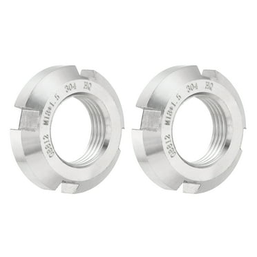 Uxcell M12x1.75mm Hexagon Slotted Nut, Grade 6.8 304 Stainless Steel ...