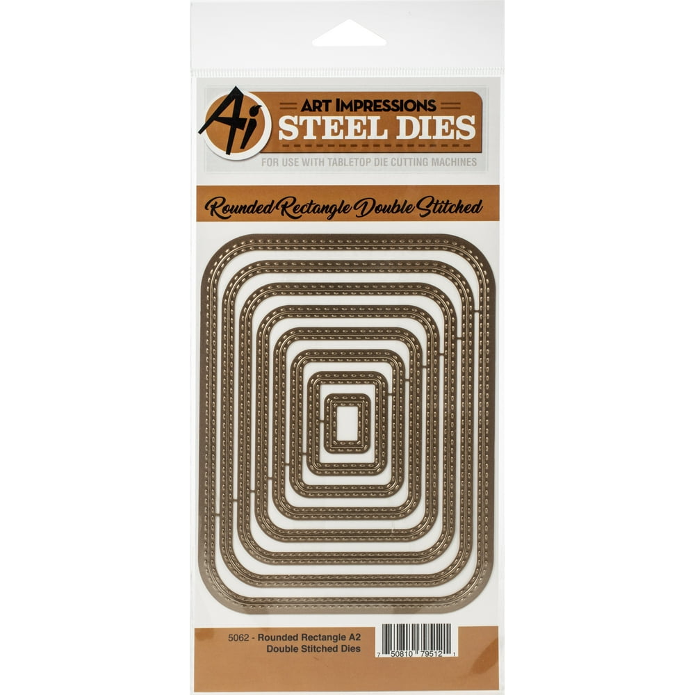 Art Impressions Die-Rounded Rectangle A2 Double Stitched - Walmart.com ...