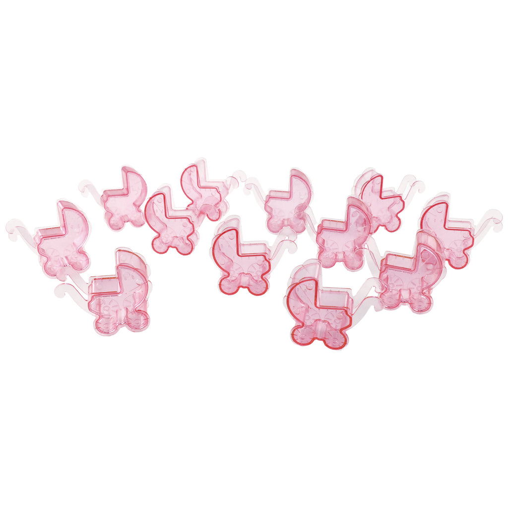 Acrylic Plastic Stroller Baby Shower Favors, 2-3/4-Inch, 12-Count ...