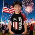 Boys Patriotic Print Short Sleeve T Shirt Casual Summer Top for Kids ...