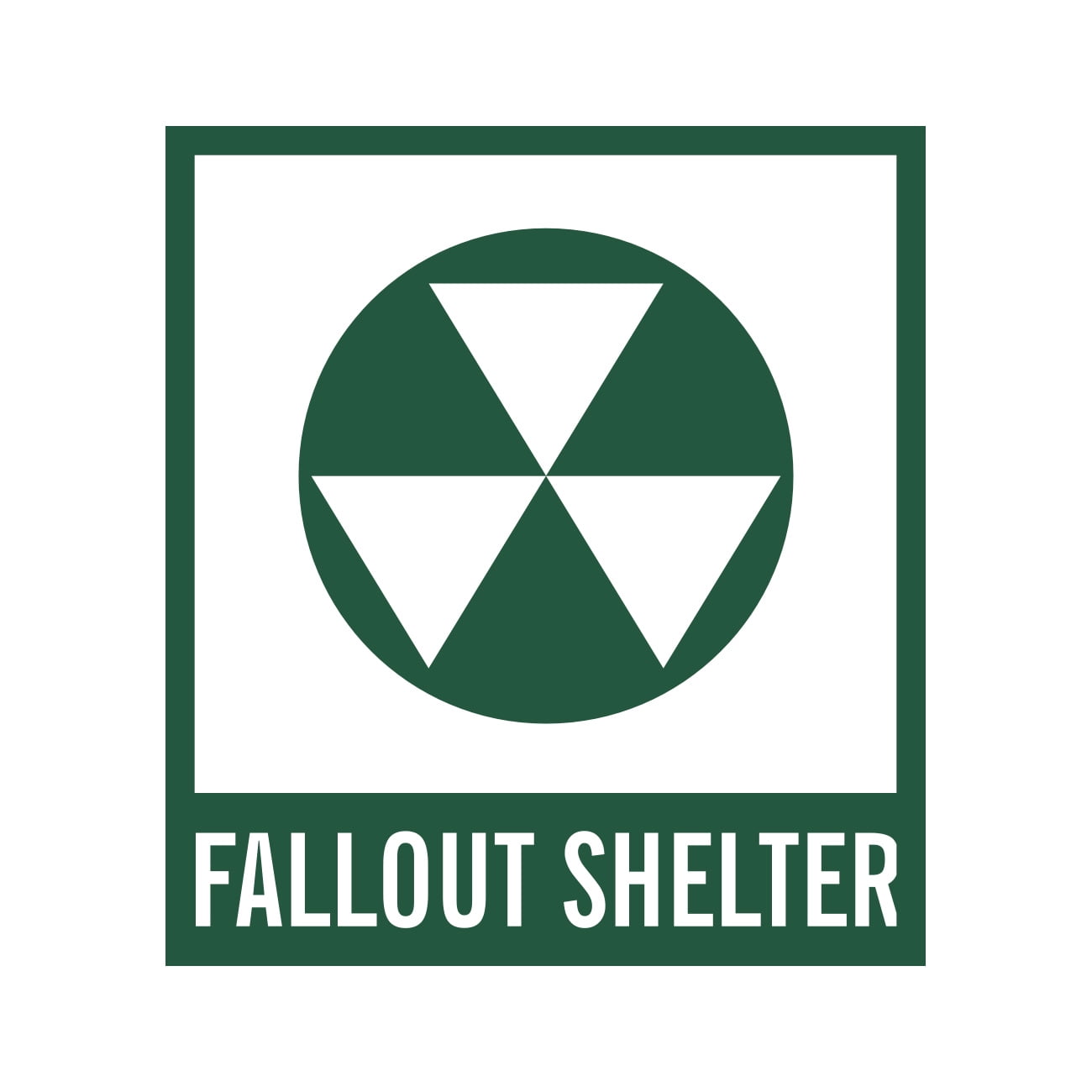 Fallout Shelter Symbol Sticker Decal Die Cut - Self Adhesive Vinyl ...