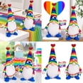 NEXAVKPR Cute Rainbow Gnomes Dolls Holding Flag Plush Figure Ornament ...
