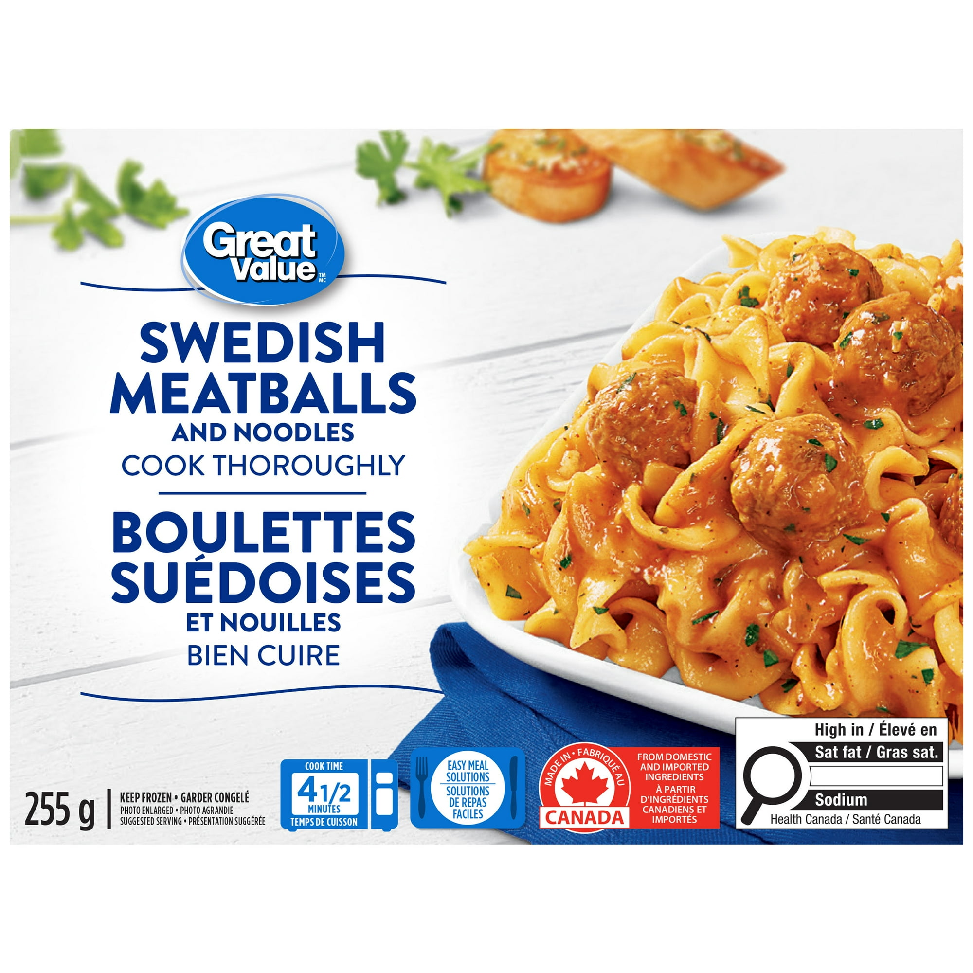 Click here for Great Value Swedish Meatballs And Noodles 255 prices