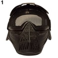 Sioweci Tactical Airsoft Pro Full Face Mask with Safety Metal Mesh ...