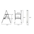 AmeriHome Ultra Slim Aluminum Two Step Folding Utility Step Ladder ...