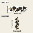 4 Packs Removable Self Adhesive Wall Decal, Black Rose Golden Leaf ...