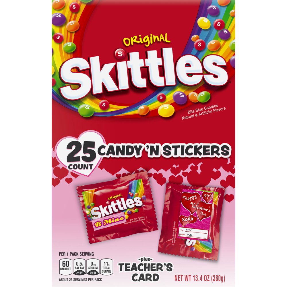SKITTLES Original Candy Valentine's Day Exchange Gift Kit, 13.4-Ounce ...