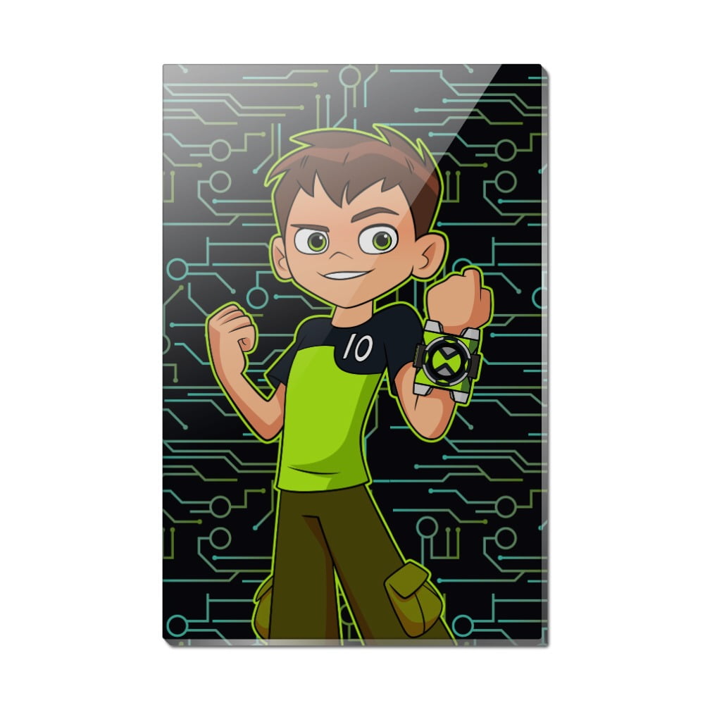 Ben 10 Ben Tennyson Rectangle Acrylic Fridge Refrigerator Magnet ...