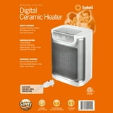 Soleil 1500W Ceramic Fan-Force Electric Space Heater With ALCI Plug ...