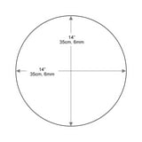 Dulles Glass 14" Round Table Top 3/8" Thick, Flat Polished Tempered ...