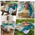 Abstract Marble Stone Flower Table Cloth 60x60in, Waterproof Square ...