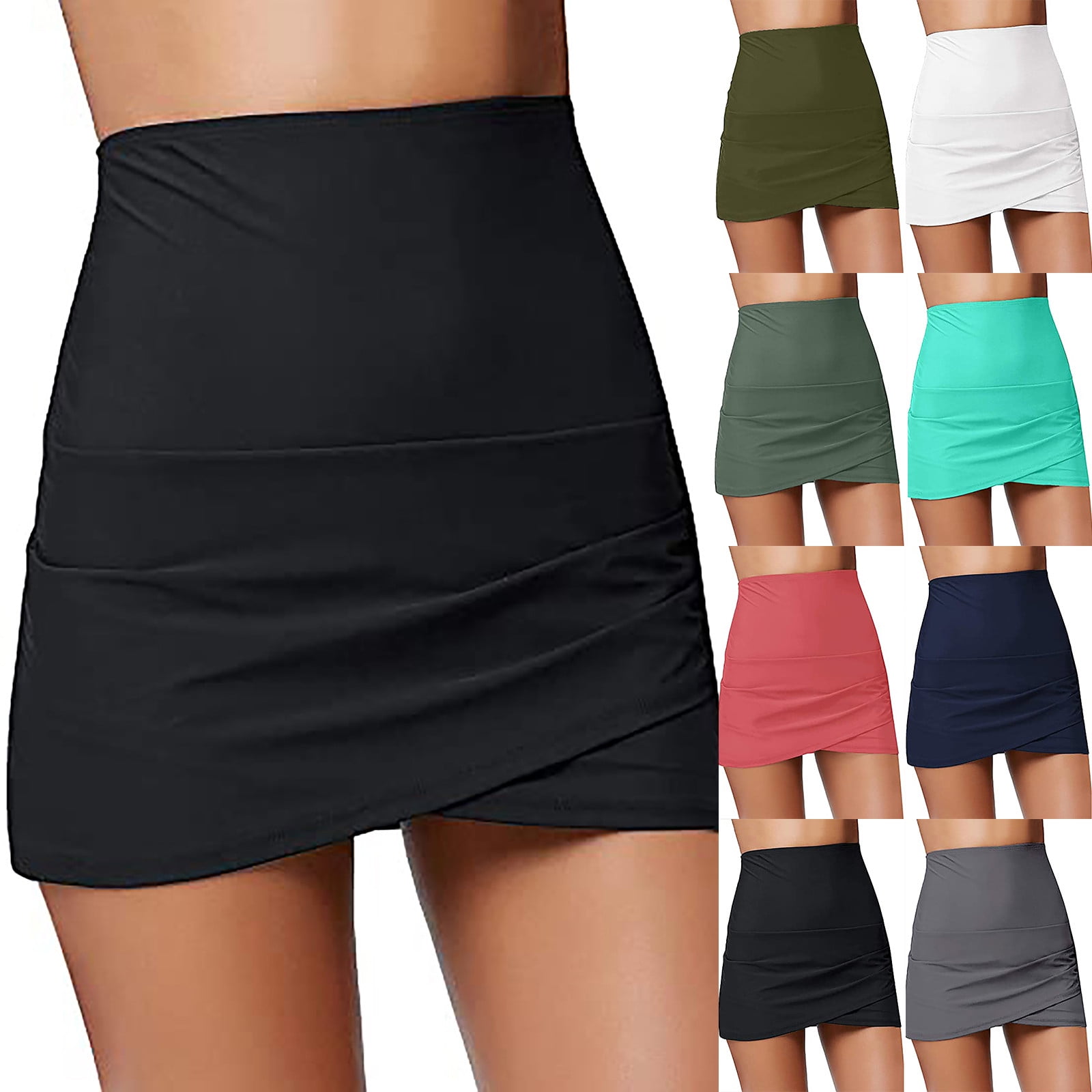 Einccm Women High Waisted Swimsuit Bottoms Swim Shorts Bikini Tankini ...