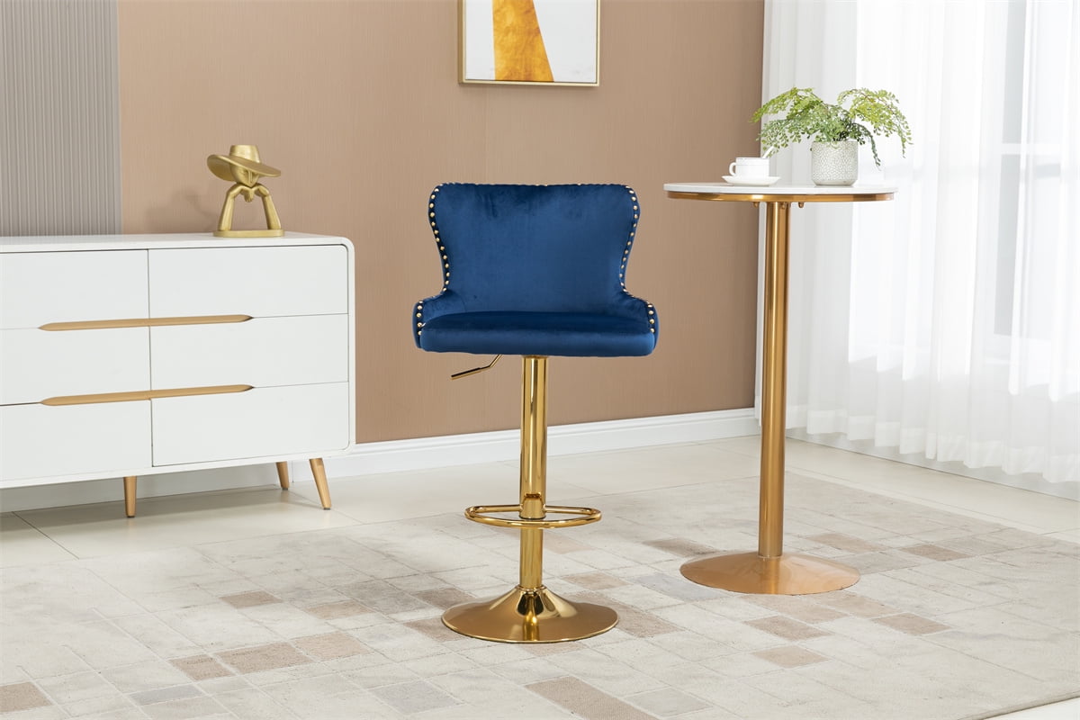Upholstered Accent Bar Stools, Counter Height Bar Chair with Tufted ...