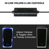 GOgroove SonaVERSE O2i LED Computer Speakers (Black) Small USB Powered ...