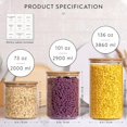 2pcs Glass Jar Canisters Set (73/101/136Oz) with Printed Labels, 2000 ...