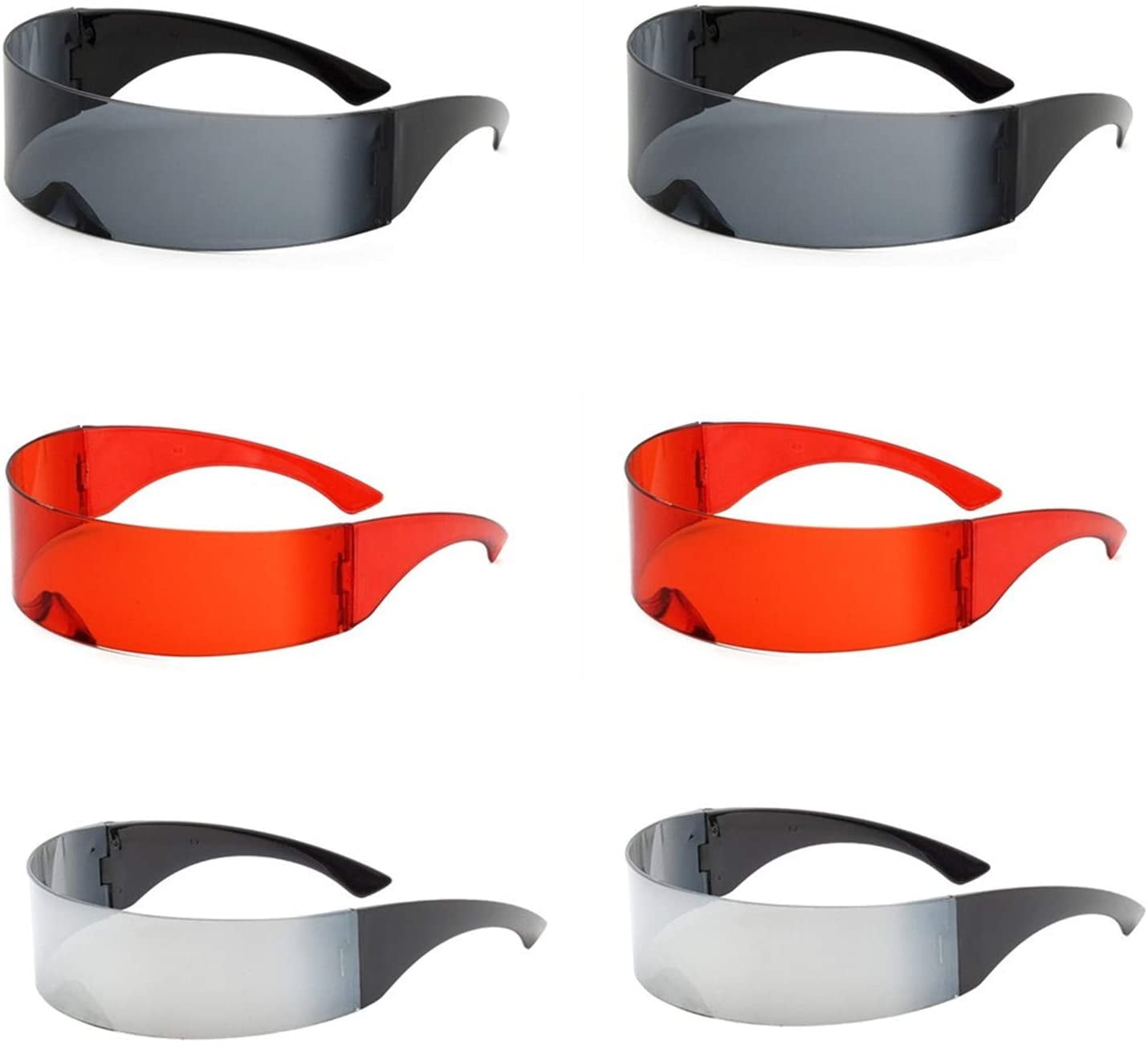 8Pcs Alien Glasses with Rainbow Lenses & Martian Antenna Headband ...