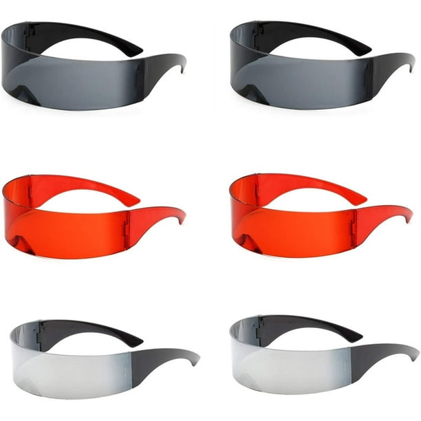 8Pcs Alien Glasses with Rainbow Lenses & Martian Antenna Headband ...