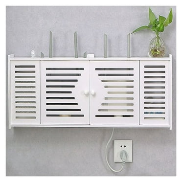 Foqnuq Corner Wifi Router Storage Box Multi-tiered Organizer - Plastic ...