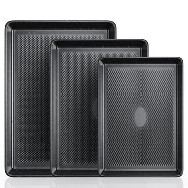 Diamond-Texture Baking Sheet Pan Set, Non-Stick Cookie Sheets, Teflon ...
