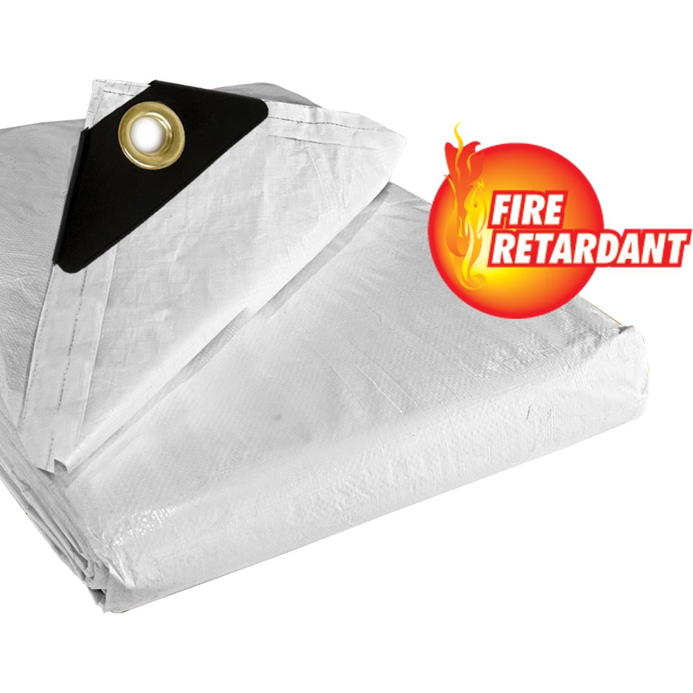 Boen FR White Tarp 15' x 20', 10x10 Weave - Walmart.com - Walmart.com