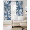 Blue Pineapple Blackout Curtains for Bedroom Living Room Darkening ...