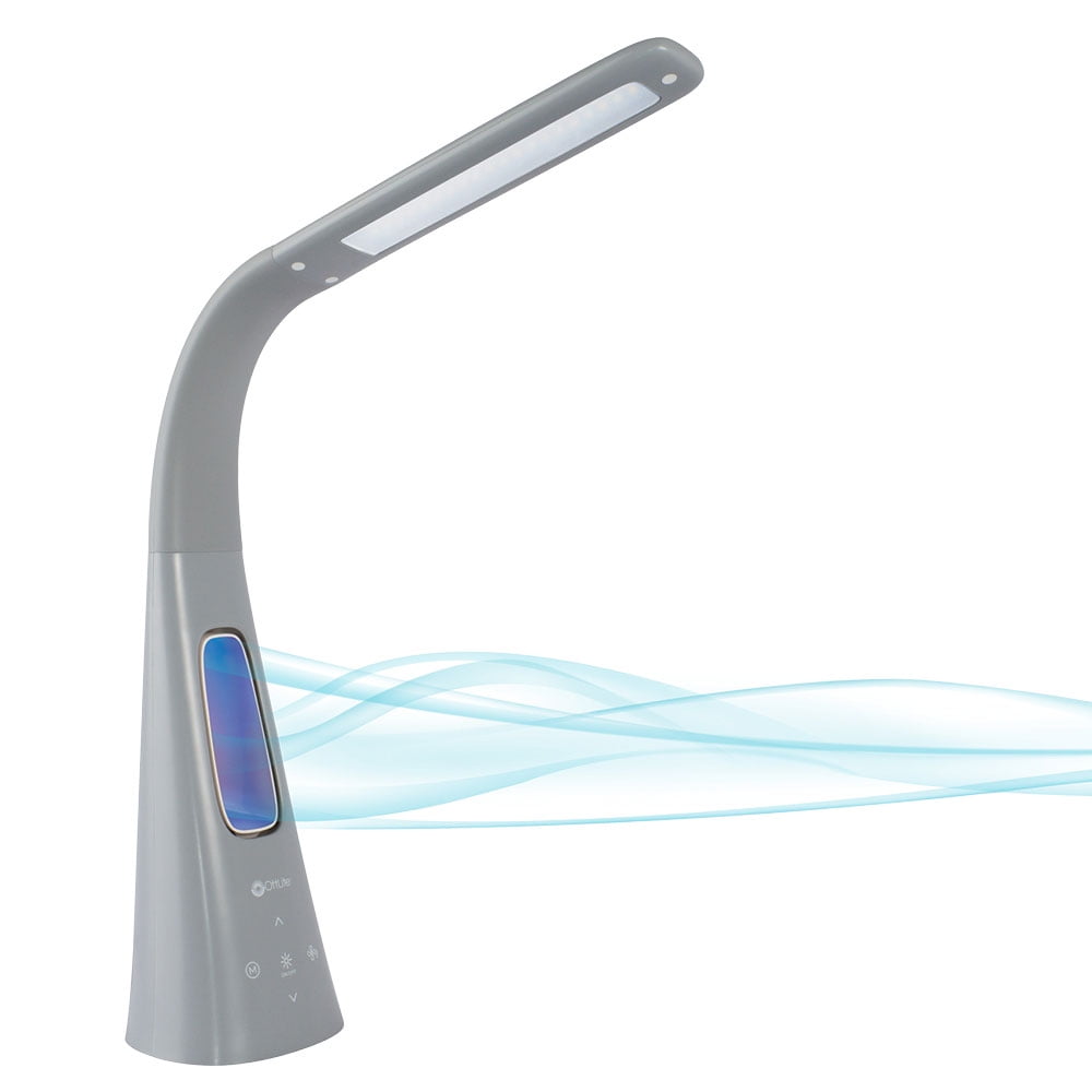 OttLite Cool Breeze LED Fan Lamp with 3 Speed Bladeless Fan and 5 ...
