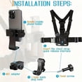 Chest Mount Phone Holder, Adjustable Body Harness Strap for Action ...