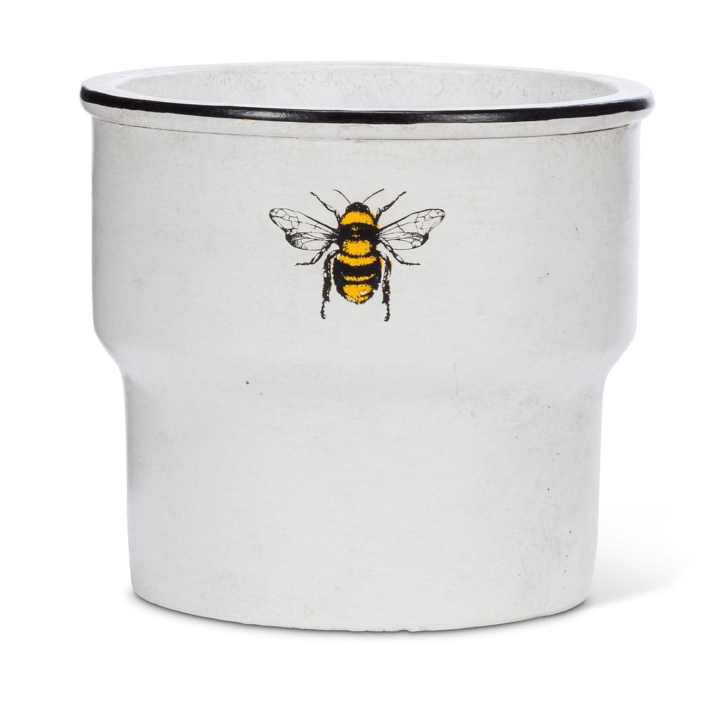 Set of 6 Large Rimmed Planter with Solo Bee - Walmart.com