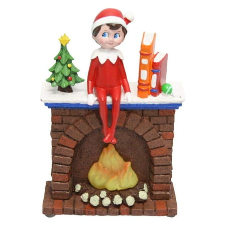 Roman 31013 - 6.75" Elf On Shelf On Fireplace Battery Operated Table ...