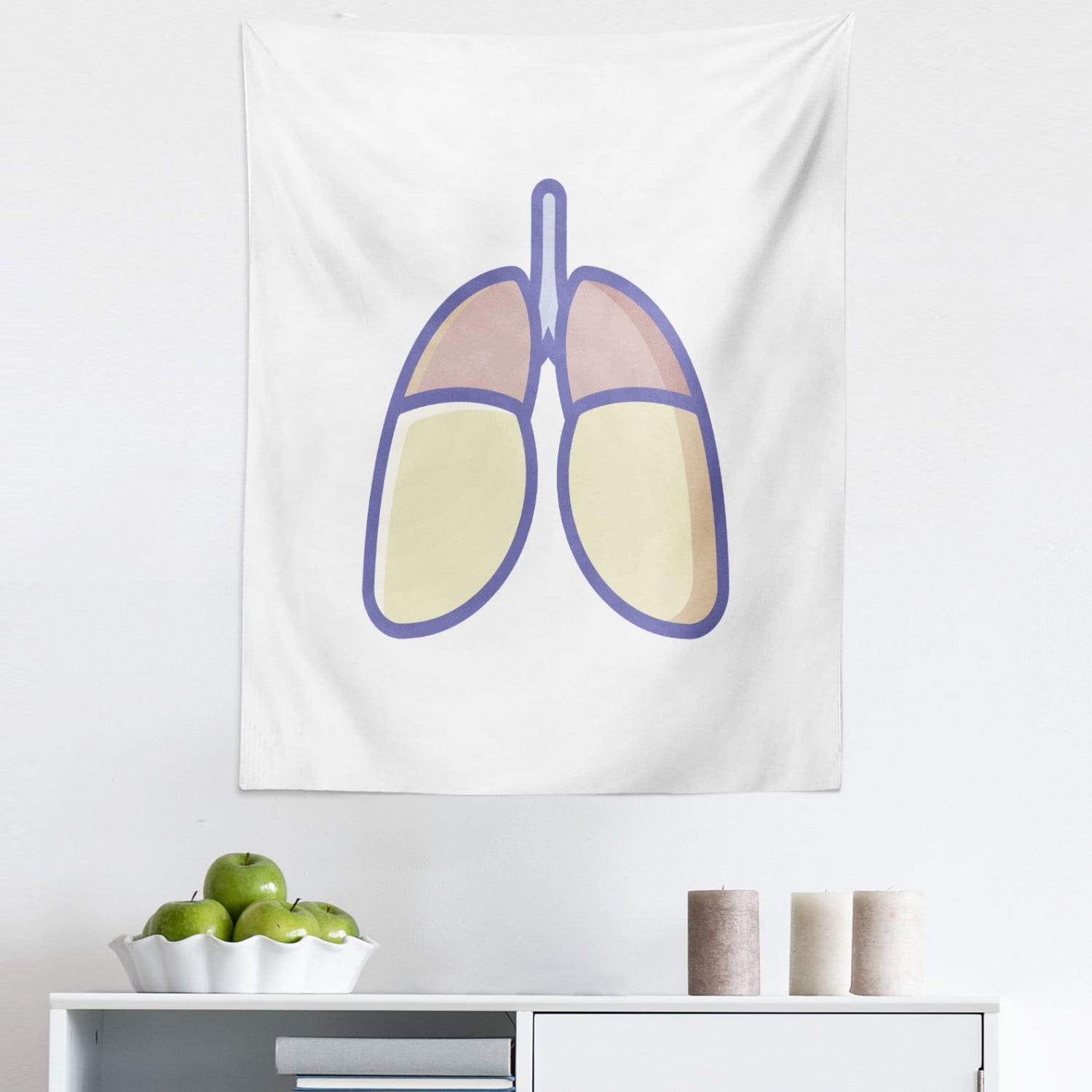 Anatomy Tapestry, Lung Figure Depiction Human Body Parts Organs Symbol ...