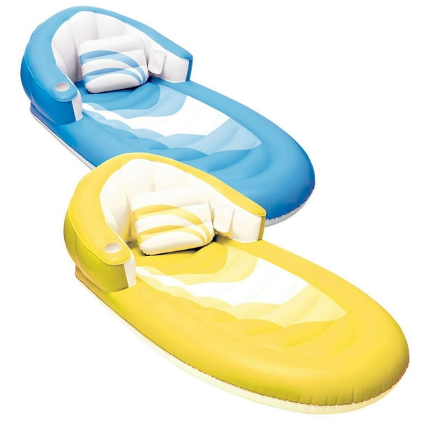 Poolmaster Luxury Lounge Inflatable 66" Long Swimming Pool Float with ...