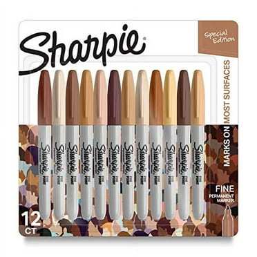 Sharpie Fine Point Marker Set: 12-Color Line Colored Portrait Set ...