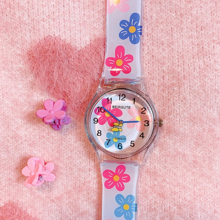Reloj de flores de colores para mujer, estudiante de secundaria, moda ...